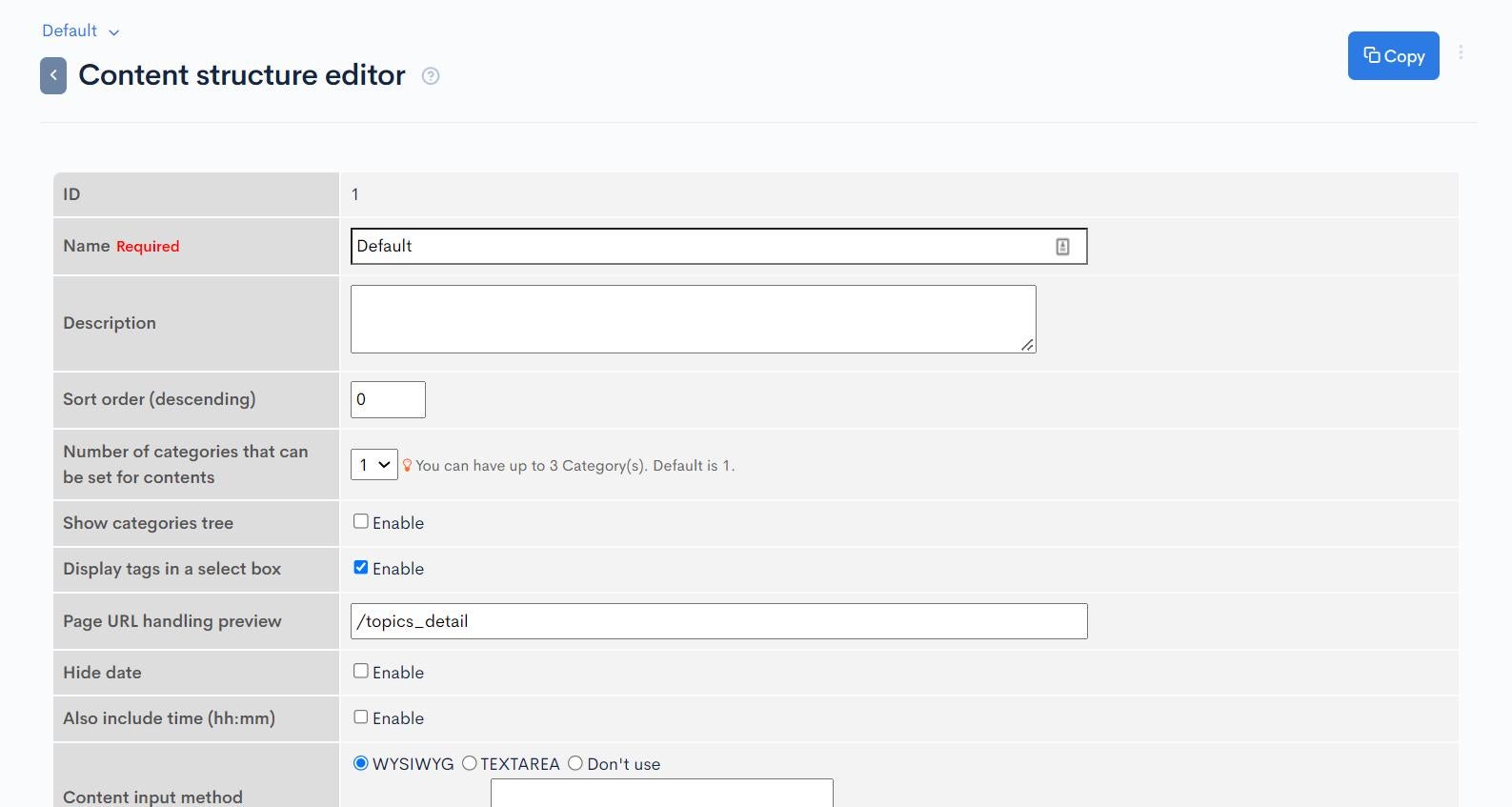 Content structure | Enterprise Headless CMS Kuroco