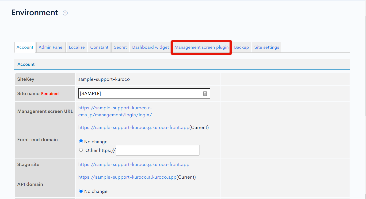 Management plugin | Enterprise Headless CMS Kuroco